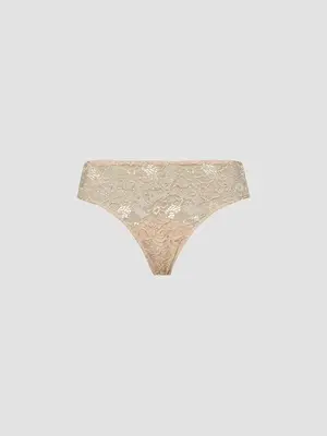 Hanro Mots Floral Lace Briefs - Beige