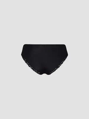 Hanro Mots Floral Lace Briefs - Black