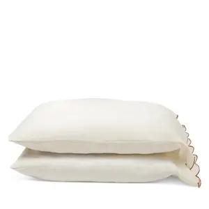 POM POM AT HOME Kelly Linen Sheet Set, King - Cream/terracotta