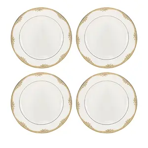 LENOX Colonial Bamboo Dinner Plates, Set Of 4 - White