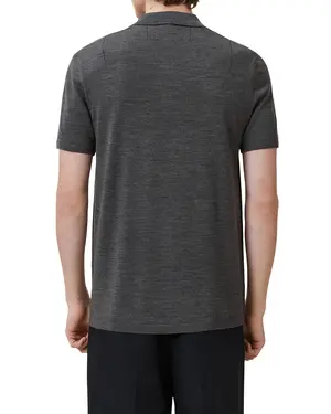 ALLSAINTS Mode Merino Wool Polo Shirt - Monument Grey