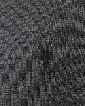 ALLSAINTS Mode Merino Wool Polo Shirt - Monument Grey