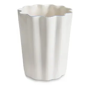 KASSATEX Le Marais Waste Basket White/ Blue