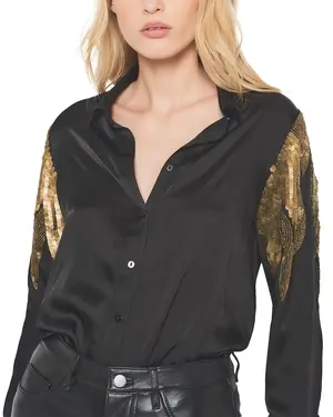 AS By DF Collins Embellished Blouse