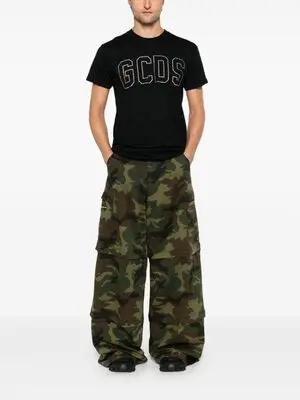 Gcds Crystal-embellished Logo T-shirt