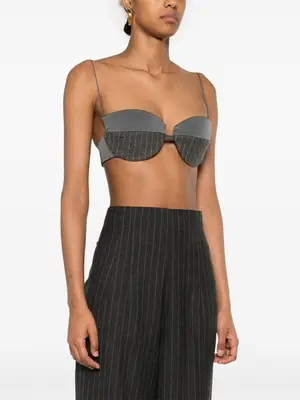 Alex Perry Pinstripe Bra Top