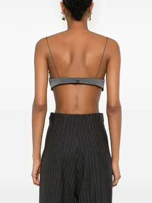 Alex Perry Pinstripe Bra Top