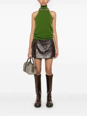 Michael Kors Leather Mini Skirt
