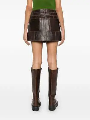 Michael Kors Leather Mini Skirt