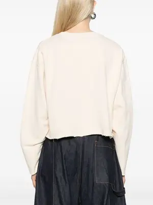 MAISON MARGIELA Embroidered Logo Sweatshirt - Neutrals