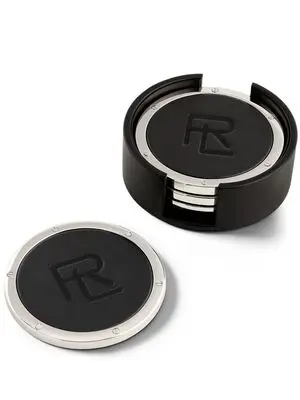 Ralph Lauren Stacked Rl Coasters - Black