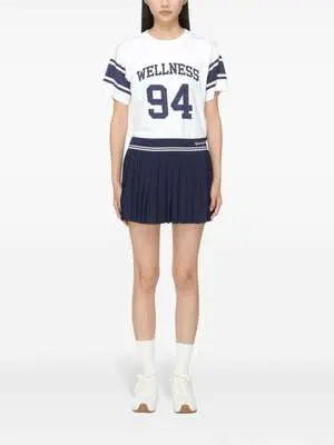SPORTY & RICH Logo Pleated Skirt
