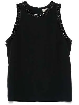 Elie Saab Embroidered Cady Top