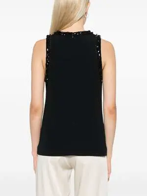 Elie Saab Embroidered Cady Top
