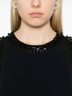 Elie Saab Embroidered Cady Top