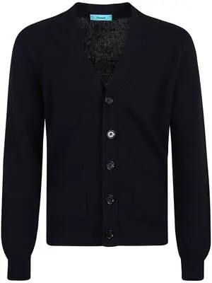 DRUMOHR Lambswool Cardigan - Blue