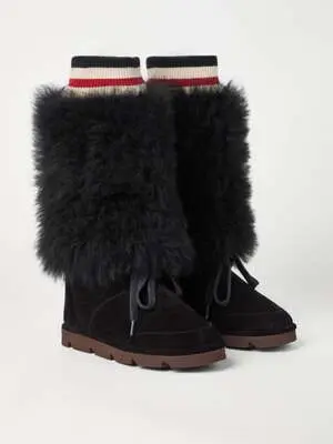 Brunello Cucinelli Panelled Mid-calf Boots