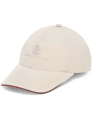 Brunello Cucinelli Logo-embroidered Cap - Neutrals