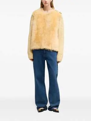 Ami Shearling Crew Neck Sweater