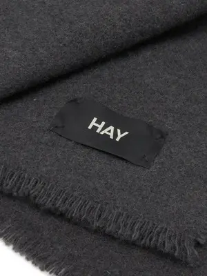HAY Mono Throw Wool Blanket - Grey