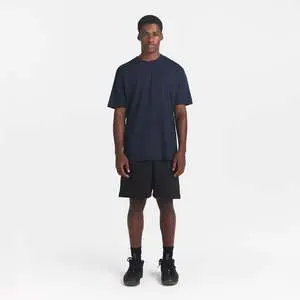 SKIMS Relaxed T Shirt | Blue | | Heavyweight Cotton - Blue Black