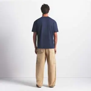 SKIMS Relaxed T Shirt | Blue | Small | Heavyweight Cotton - Damson