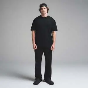 SKIMS Relaxed T Shirt | Blue | | Heavyweight Cotton - Obsidian
