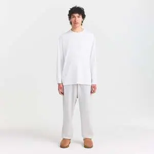 SKIMS Relaxed Long Sleeve T Shirt | | Heavyweight Cotton - Chalk