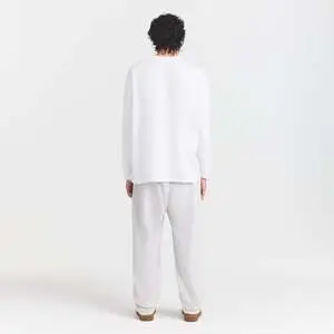 SKIMS Relaxed Long Sleeve T Shirt | | Heavyweight Cotton - Chalk