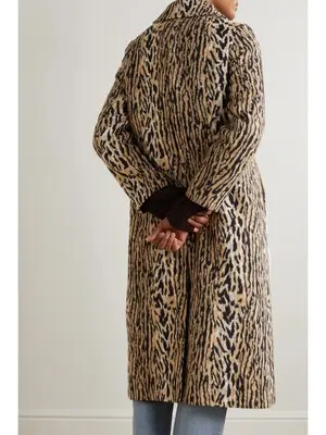 Rixo Leopard-print Felt Coat