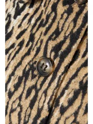 Rixo Leopard-print Felt Coat