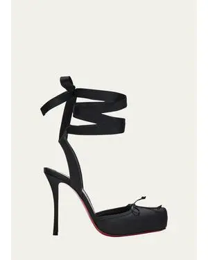 CHRISTIAN LOUBOUTIN 100mm Cassia Ankle-tie Ballerina Pumps - Black