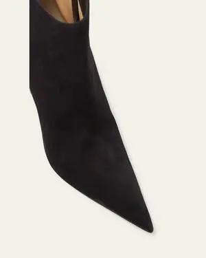 CHRISTIAN LOUBOUTIN 100mm Belle Suede Ankle Booties
