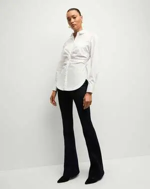 Veronica Beard Bosco Ruched Shirt
