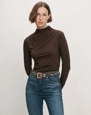 Veronica Beard Mylie Turtleneck - Espresso
