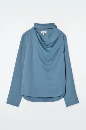 Cos Draped Scarf-detail Blouse