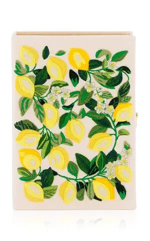 OLYMPIA LE-TAN Lemon Tree Book Clutch - Multi