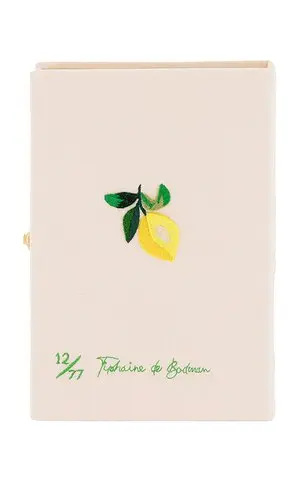 OLYMPIA LE-TAN Lemon Tree Book Clutch