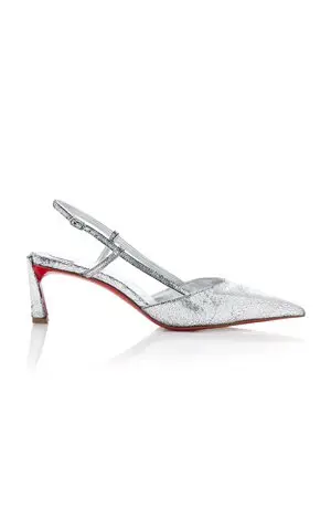 CHRISTIAN LOUBOUTIN Condoroline 55mm Slingback Pumps - Silver
