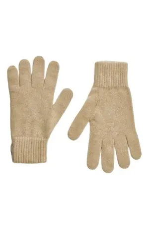 Gobi Cashmere Knitted Gloves - Beige