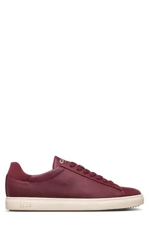Clae Bradley Faux Leather Sneaker - Bordeaux Grape