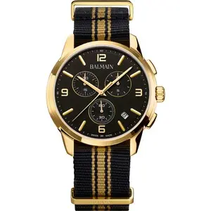 BALMAIN WATCHES Madrigal Chronograph Strap Watch - Black Nato