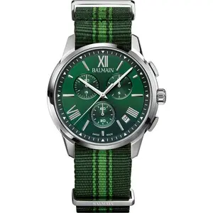 BALMAIN WATCHES Madrigal Chronograph Strap Watch - Green Nato