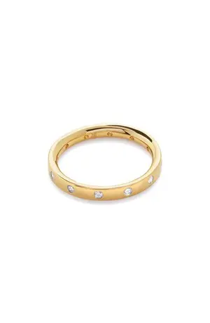 Monica Vinader Fiji Diamond Band Ring - 18k Gold Vermeil
