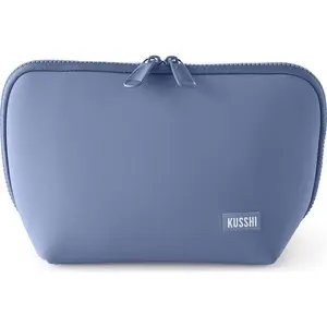 KUSSHI Neoprene Makeup Bag - Pearl Blue/sand Pink