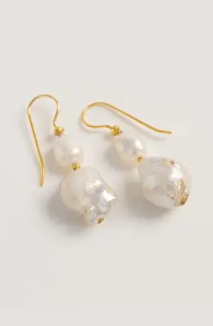 FREYA ROSE Baroque Pearl Drop Earrings