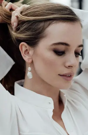 FREYA ROSE Baroque Pearl Drop Earrings