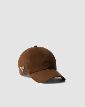 Prada Suede Baseball Cap - Cocoa Brown