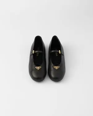 Prada Nappa Leather Ballerinas - Black