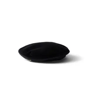 Prada Velvet Beret - Black
